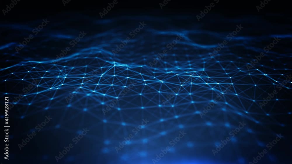 Abstract Plexus Geometrical Background Loop/ 4k animation of an abstract technology background ...