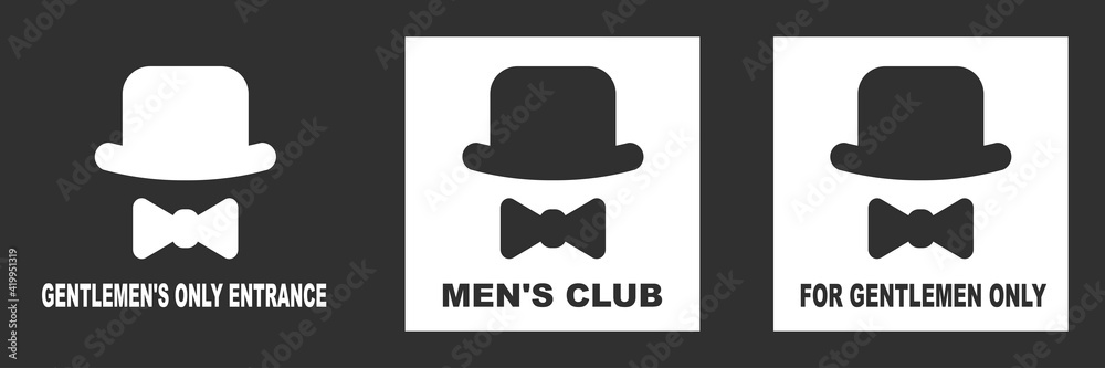 gentlemen club logo, gentlemen label, design elements for your projects ...