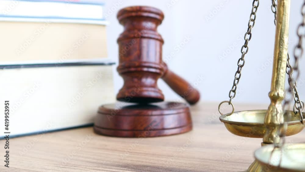 Justice legal and jurisprudence concept. Law books on lawyer desk at ...