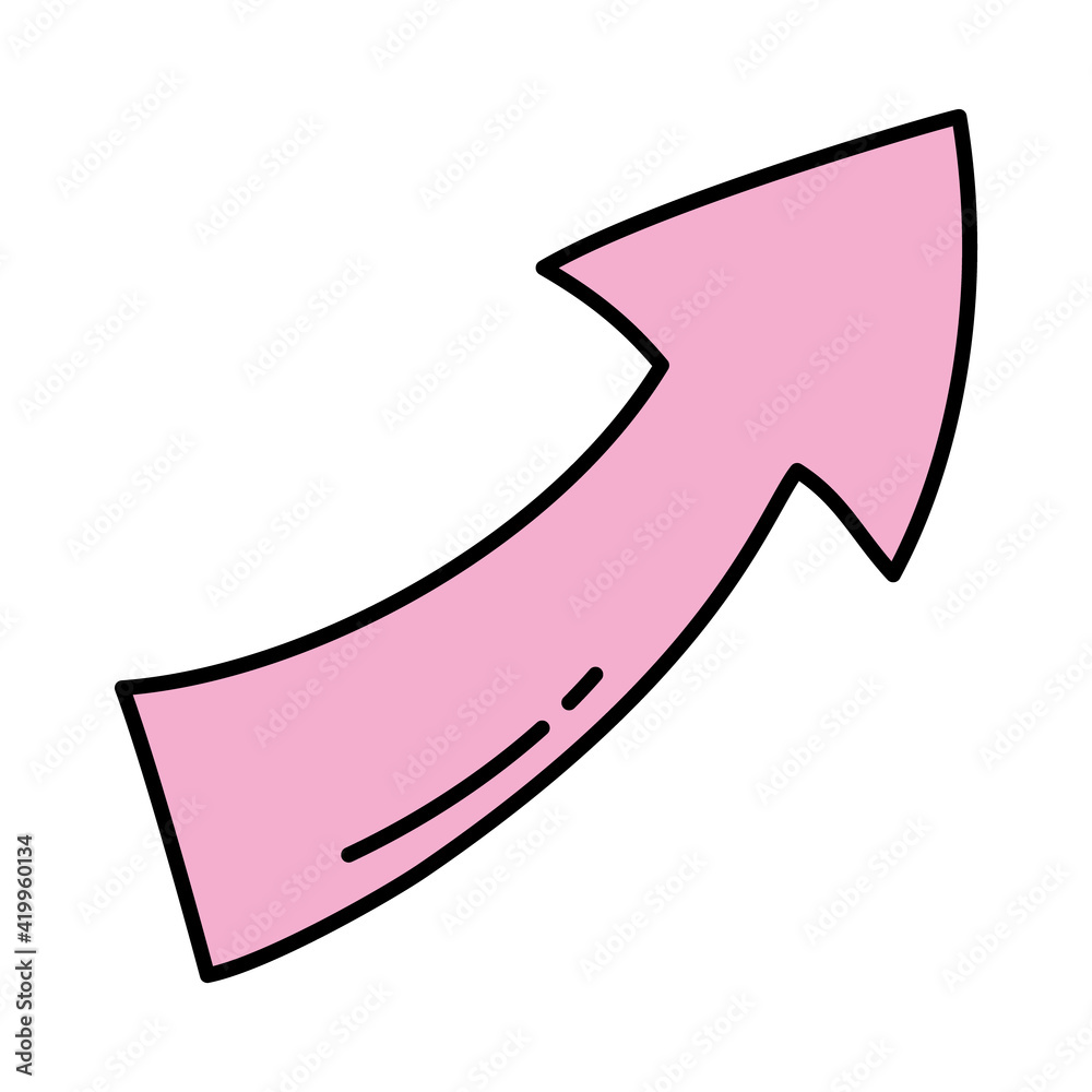 pink thick arrow Stock Vector | Adobe Stock