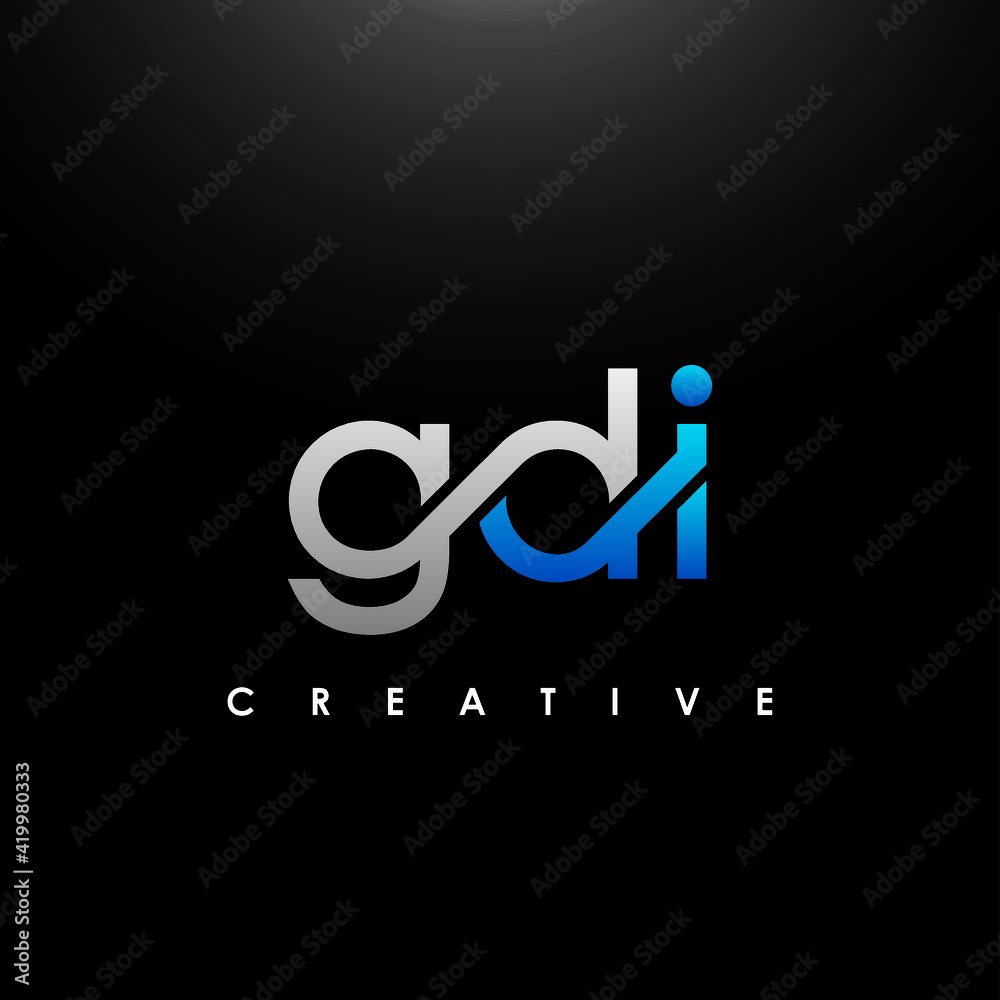 GDI Letter Initial Logo Design Template Vector Illustration Stock ...