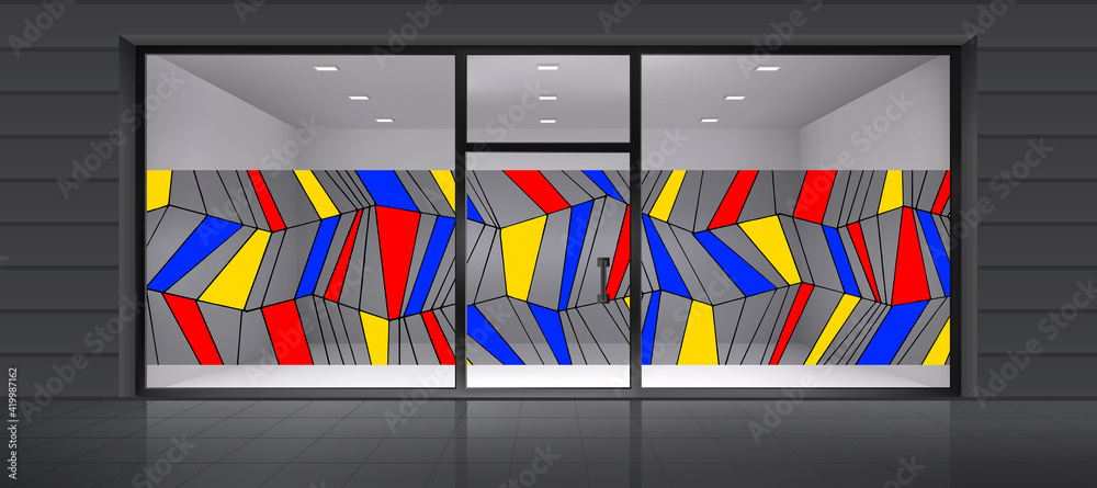 Abstract design for glass and wall graphics. Glass graphics design for ...