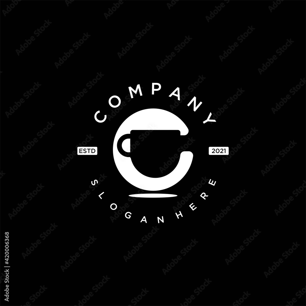 Coffee cup icon design letter c logo concept Vector Image , cup letter ...