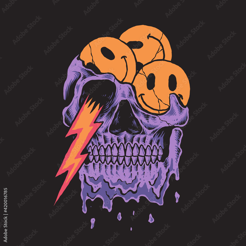 skull design illustration Stock Vector | Adobe Stock
