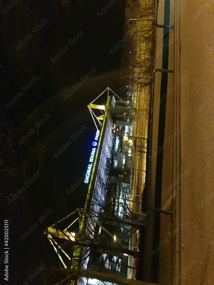 DORTMUND, NRW, GERMANY - DEZEMBER 30, 2019: The Westfalenstadion at ...