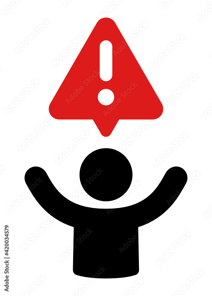 Caution alarm set, danger sign collection, attention vector icon ...
