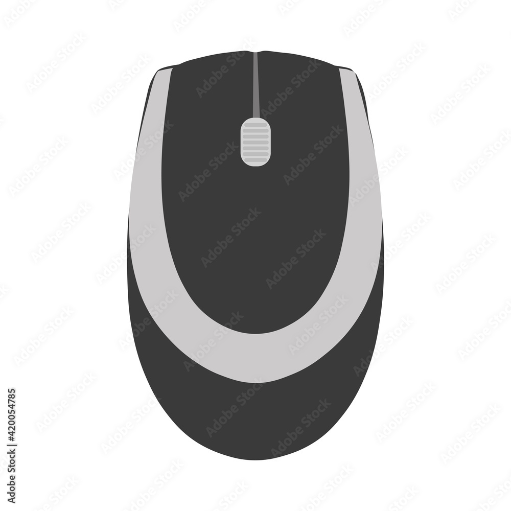 PC computer mouse vector illustration technology with button equipment ...