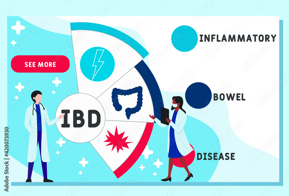 Vector website design template . IBD - Inflammatory Bowel Disease ...