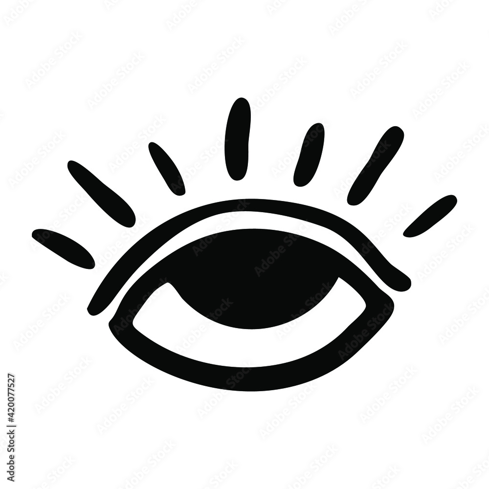 Eye. Spiritual eye, mystical element, abstract eye. Hand-drawn. Doodle ...