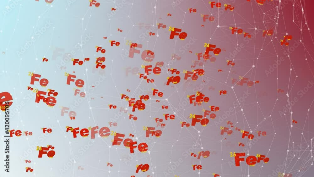 Mineral Fe Ferum symbol. Mineral Vitamin complex with Chemical formula ...