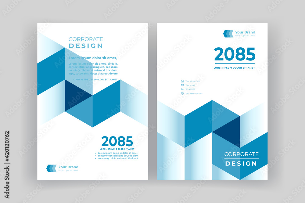 Corporate book cover design template. Brochure template. Stock Vector ...