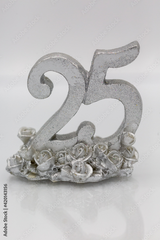 25th anniversary decoration for the silver wedding celebration with ...