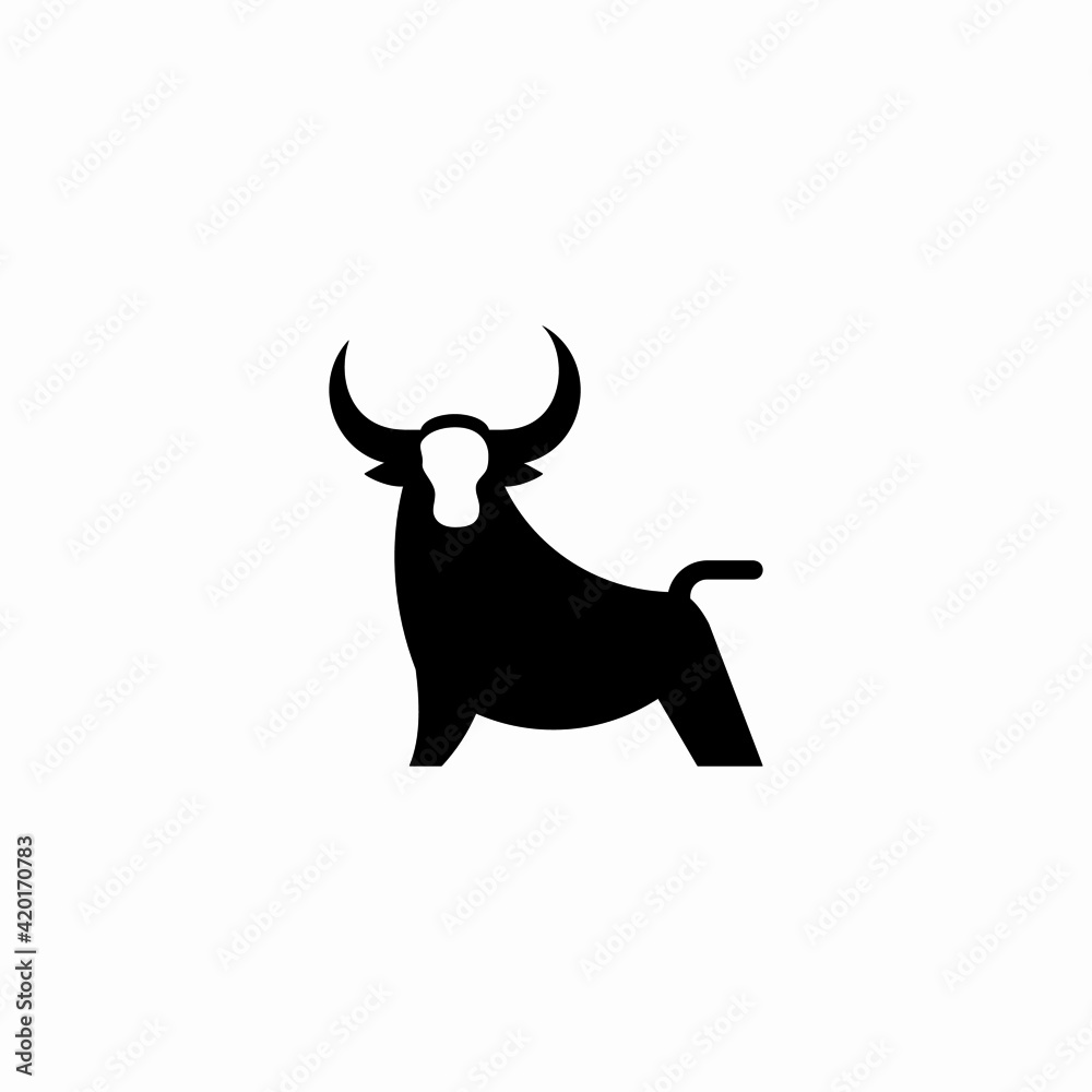 Bull logo vector illustration design, creative and simple design, can ...