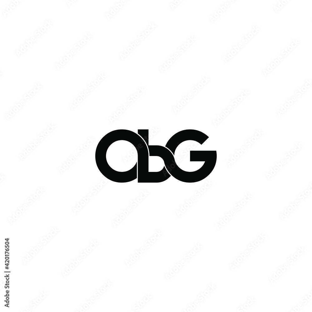 obg letter original monogram logo design Stock Vector | Adobe Stock