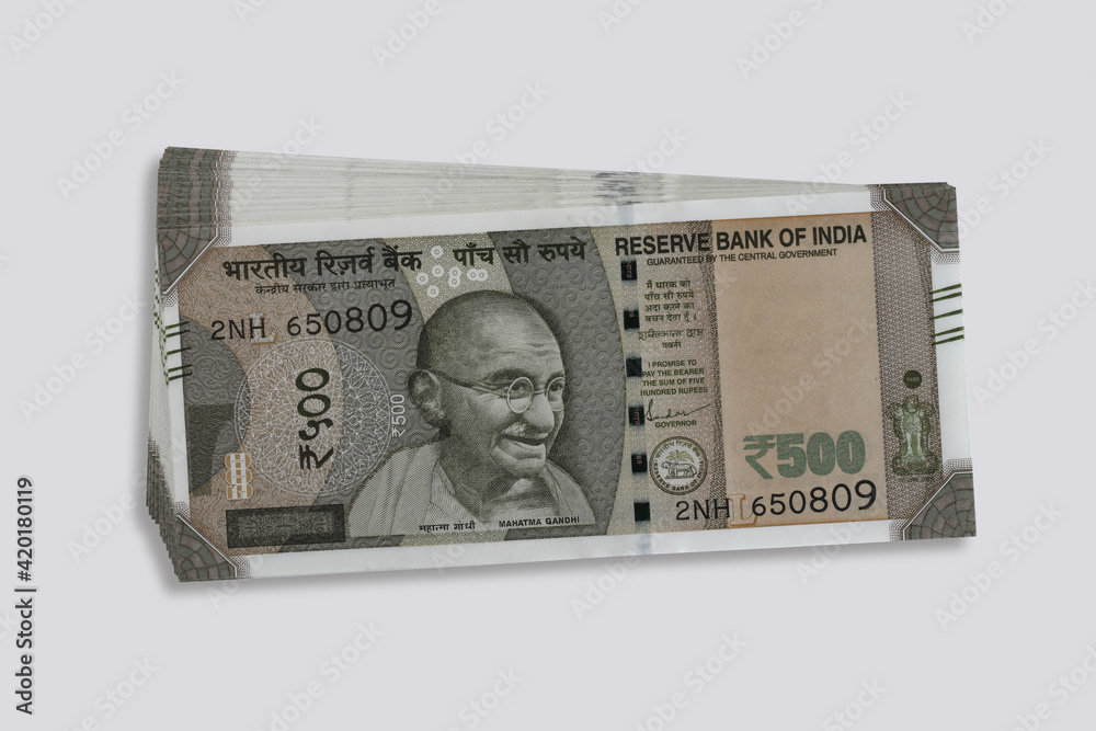 New Indian currency rupees 500 Stock Photo | Adobe Stock