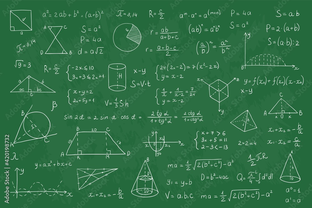 Chalkboard With Math