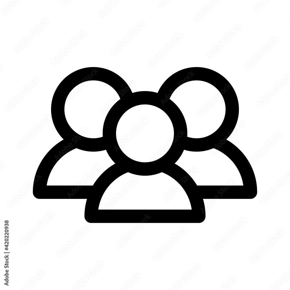 3 people vector icon 3人の人物のアイコン Stock Vector | Adobe Stock