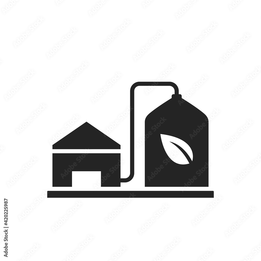 Biogas energy icon. eco friendly, environment and green energy symbol ...