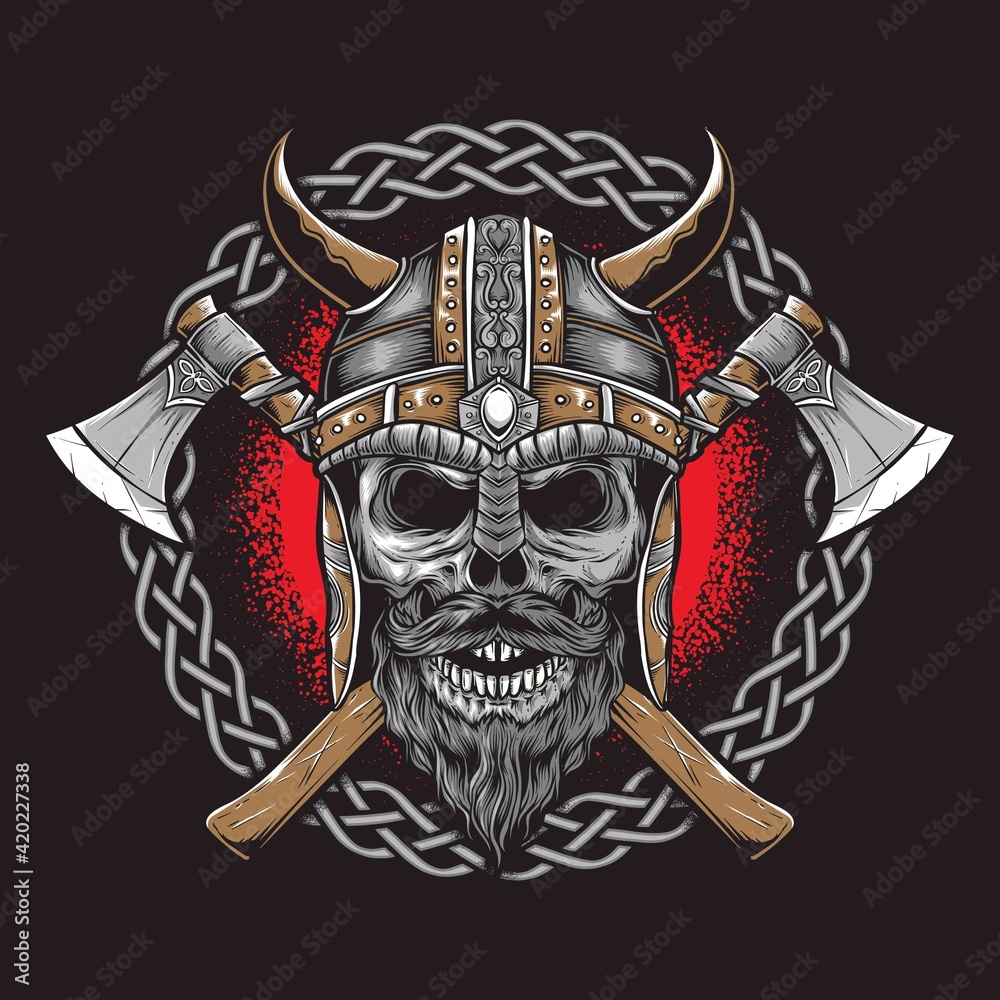 viking with axe vector logo Stock Vector | Adobe Stock