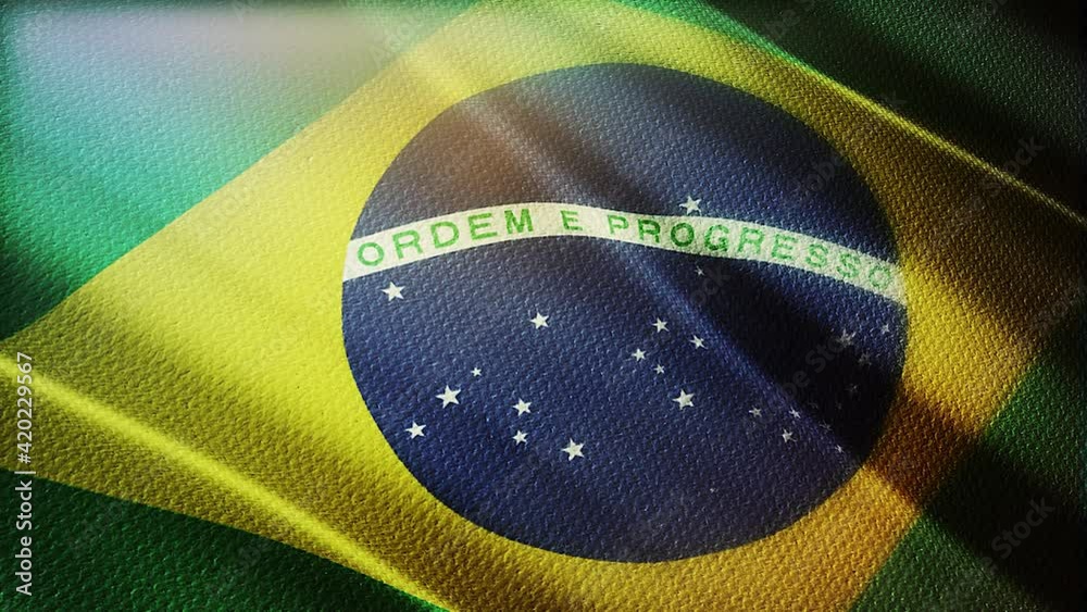 Brazil flag is waving 3D animation. Brazil flag waving in the wind ...