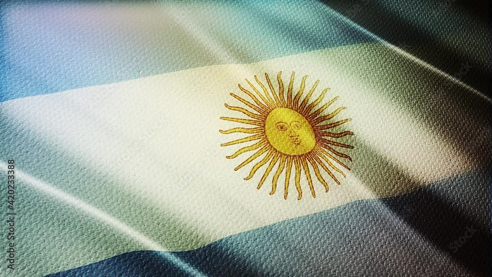 Argentina flag is waving 3D animation. Argentina flag waving in the ...