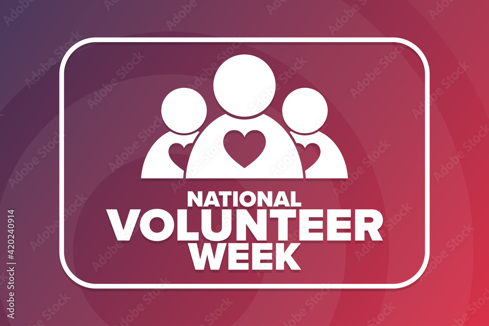 National Volunteer Week. Holiday concept. Template for background ...