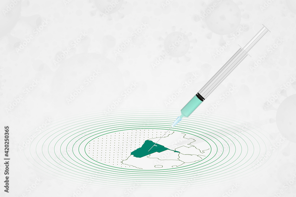 Namibia vaccination concept, vaccine injection in map of Namibia ...