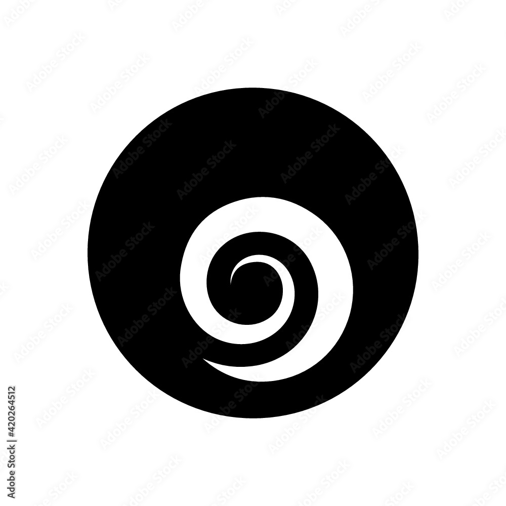 Set of spiral and swirls logo design elements, icons, symbols, and ...