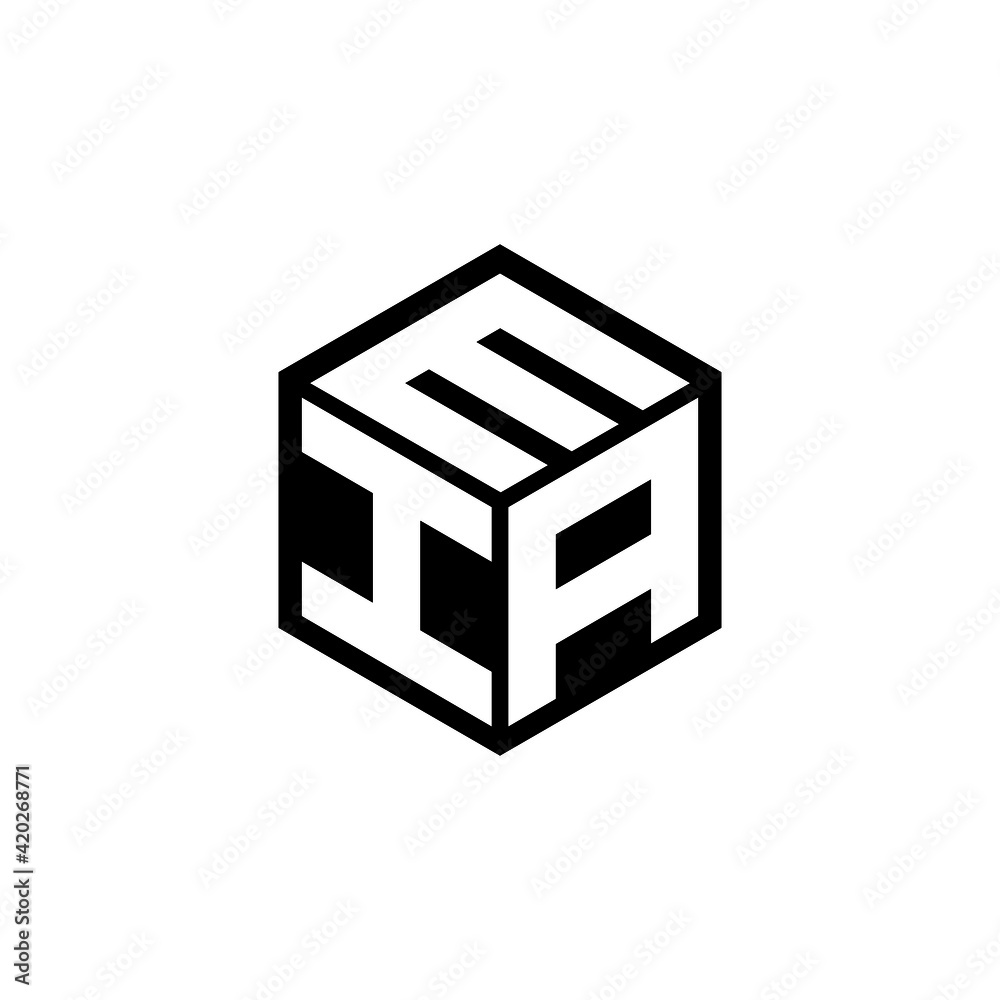 IAM letter logo design with white background in illustrator, cube logo ...