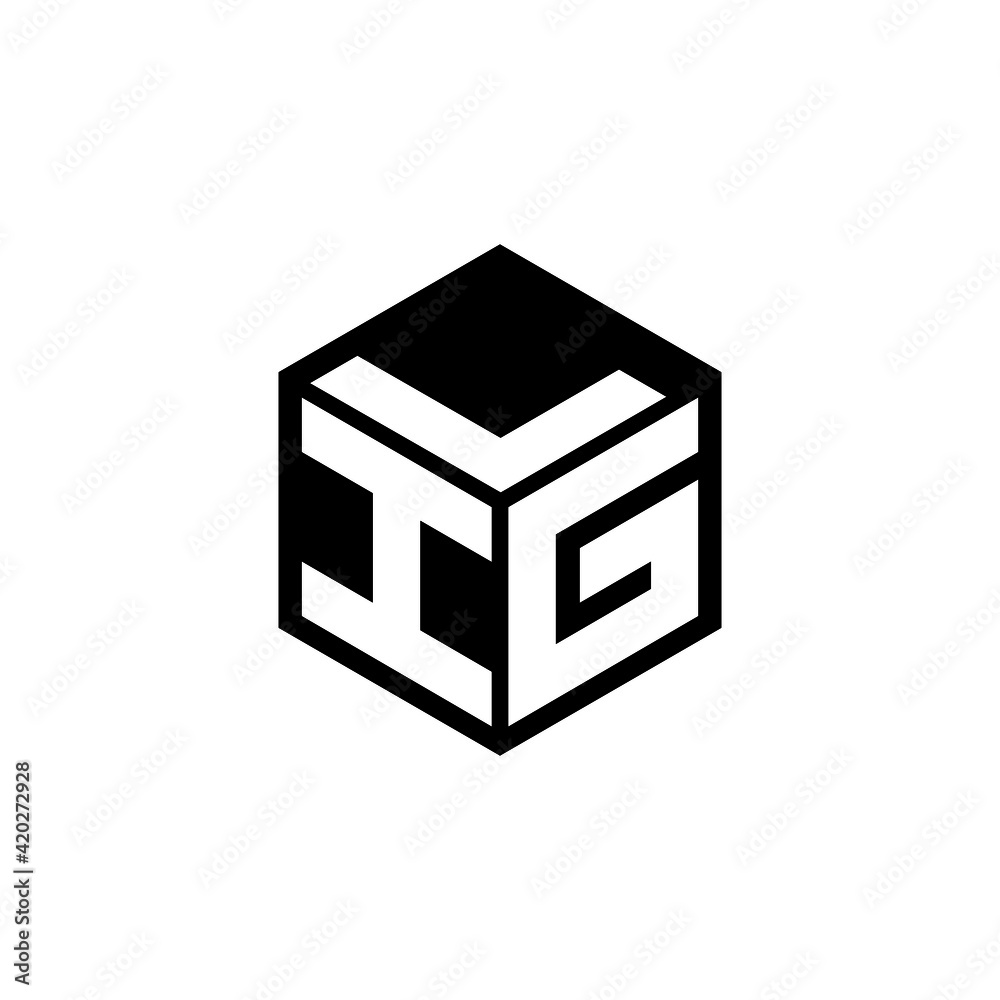 Vecteur Stock IGL letter logo design with white background in ...