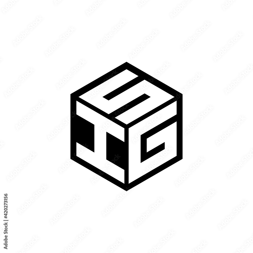 Vecteur Stock IGS letter logo design with white background in ...