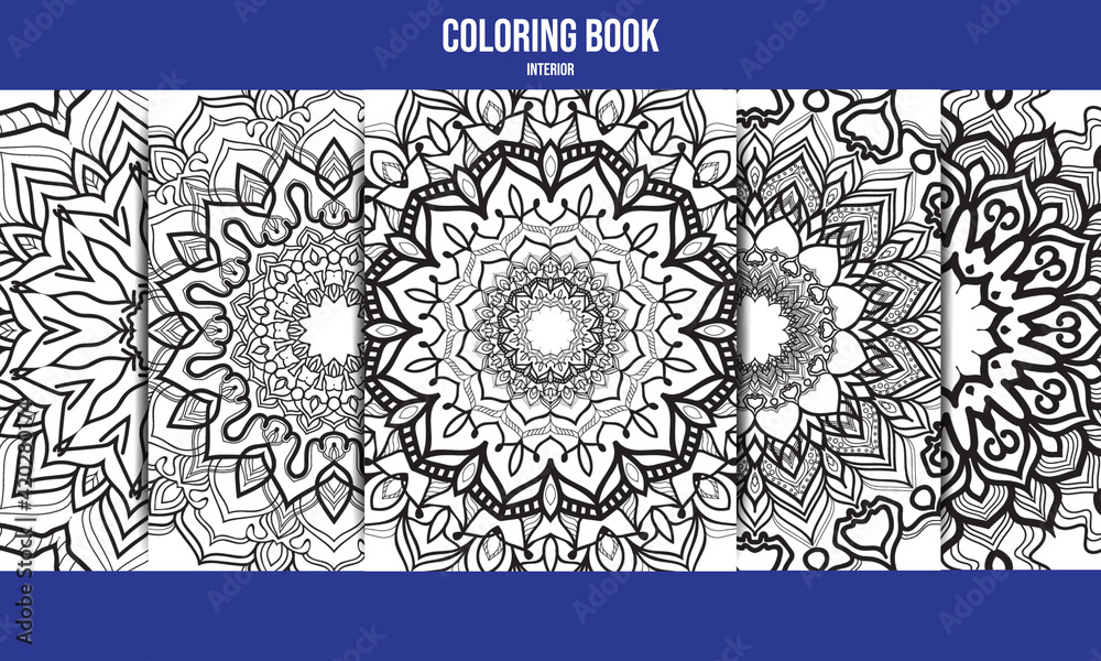 Mega mandala coloring book page bundle.adult coloring page drawing book ...