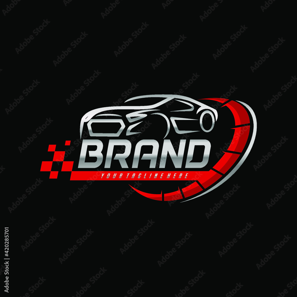 car racing logo Stock Vector | Adobe Stock
