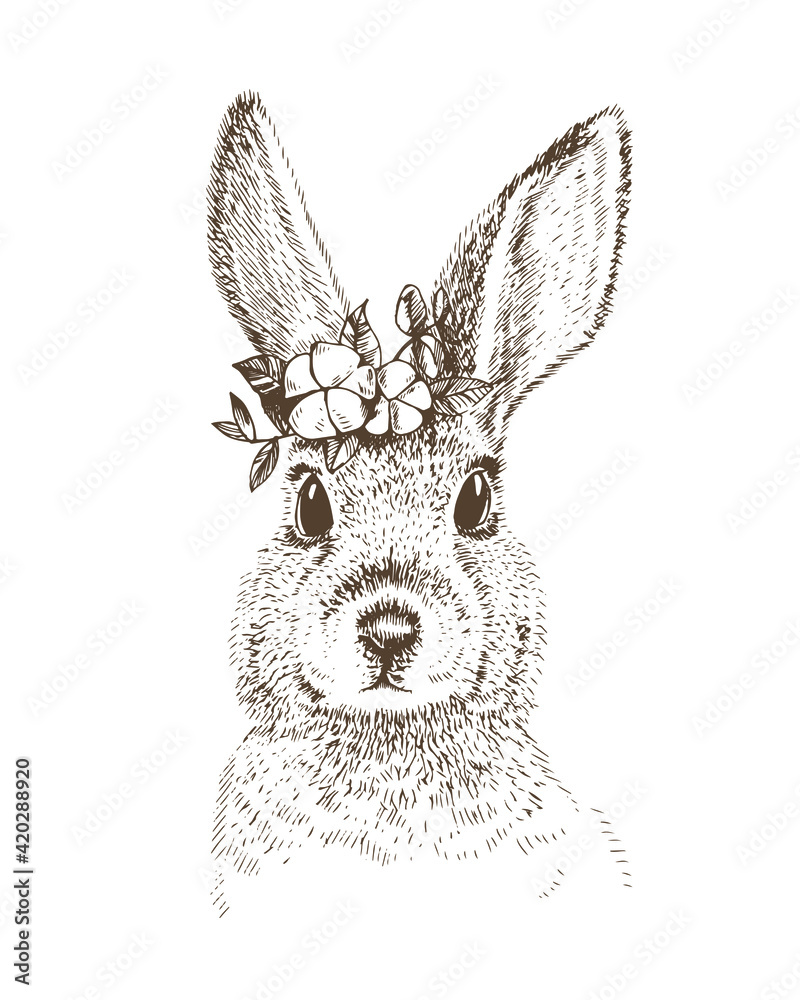 Vintage Bunny Vector