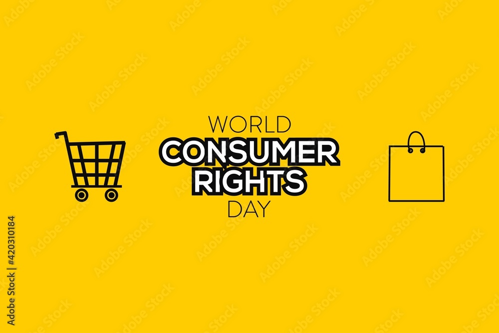 World Consumer Rights Day, 15 March. Shopping bags conceptual ...