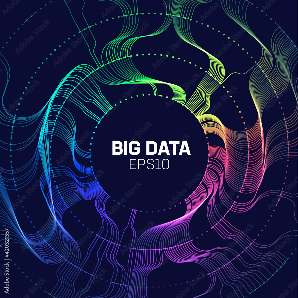 Big data analytics background. Bigdata circle sorting. Big data flow ...