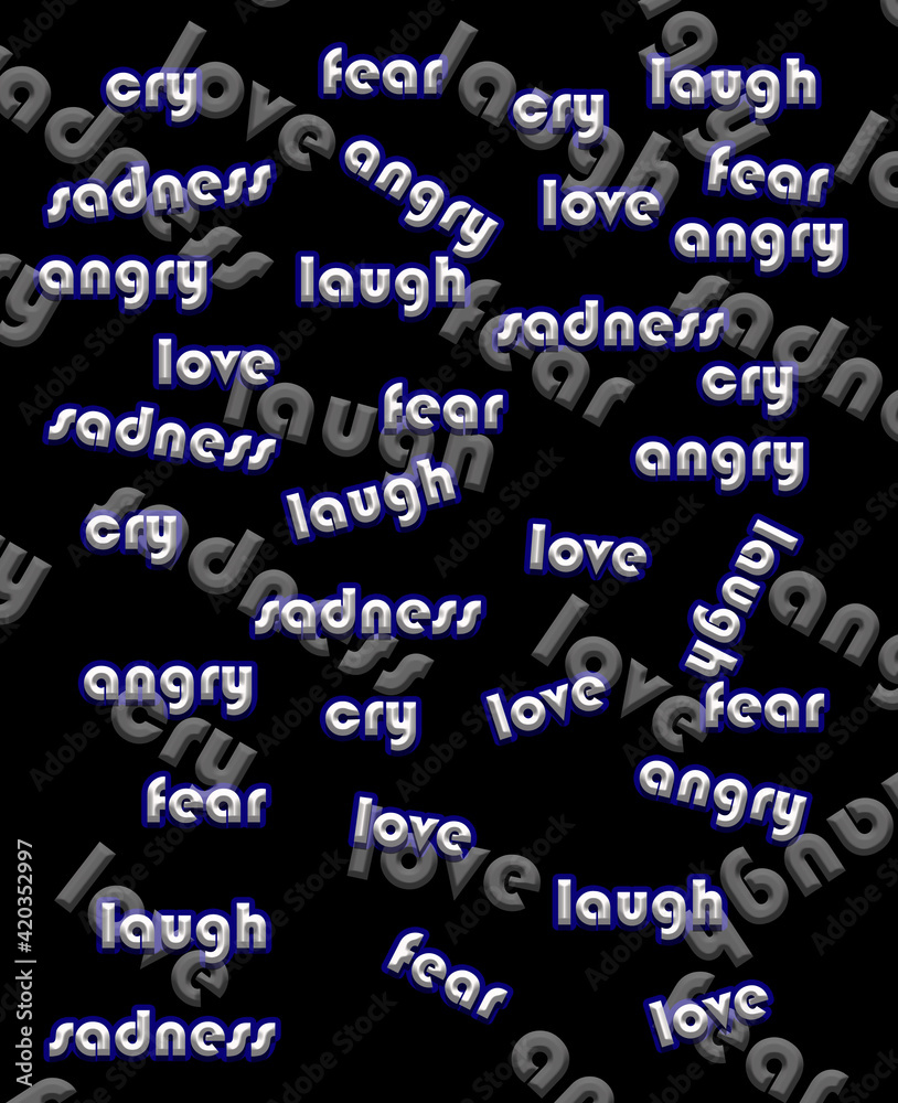 feelings in live background template black blue Stock Illustration ...