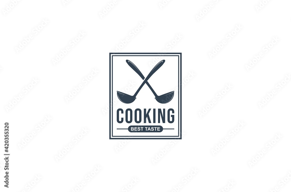 cooking logo in white background Stock Vector | Adobe Stock