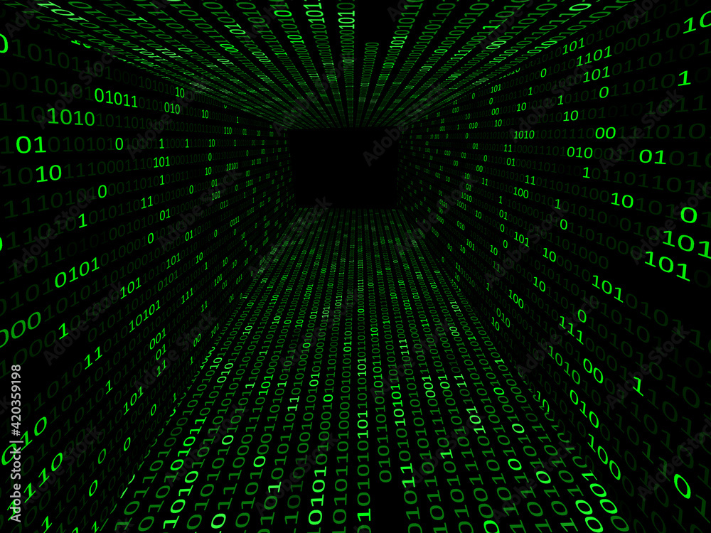 Deep Matrix dark Tunnel binary code 0 and 1. data secure and data ... Deep Matrix dark Tunnel binary code 0 and 1. data secure and data ...