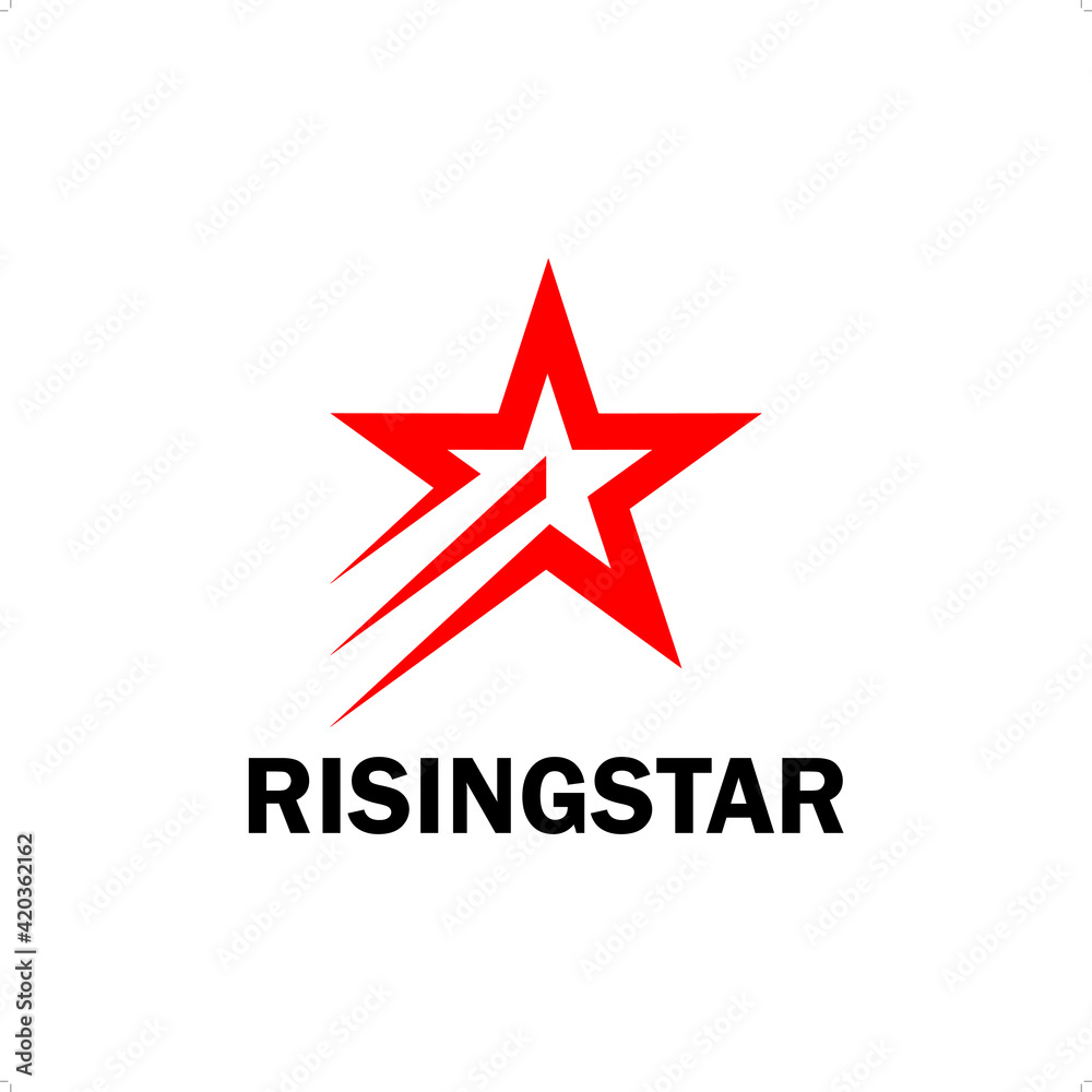 Rising star logo or icon template Stock Vector | Adobe Stock
