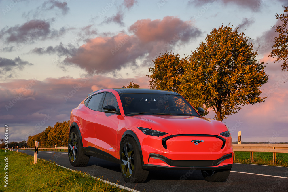 Ford Mustang Mach-E, All-Electric SUV Stock Photo | Adobe Stock
