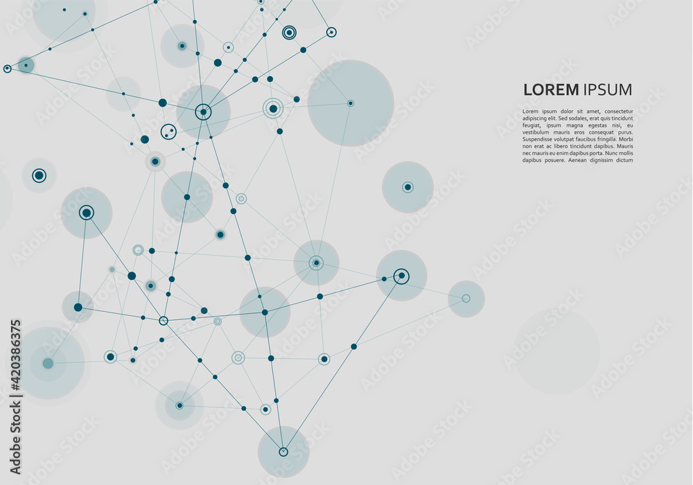 Abstract with yellow connection on white background for concept design ...