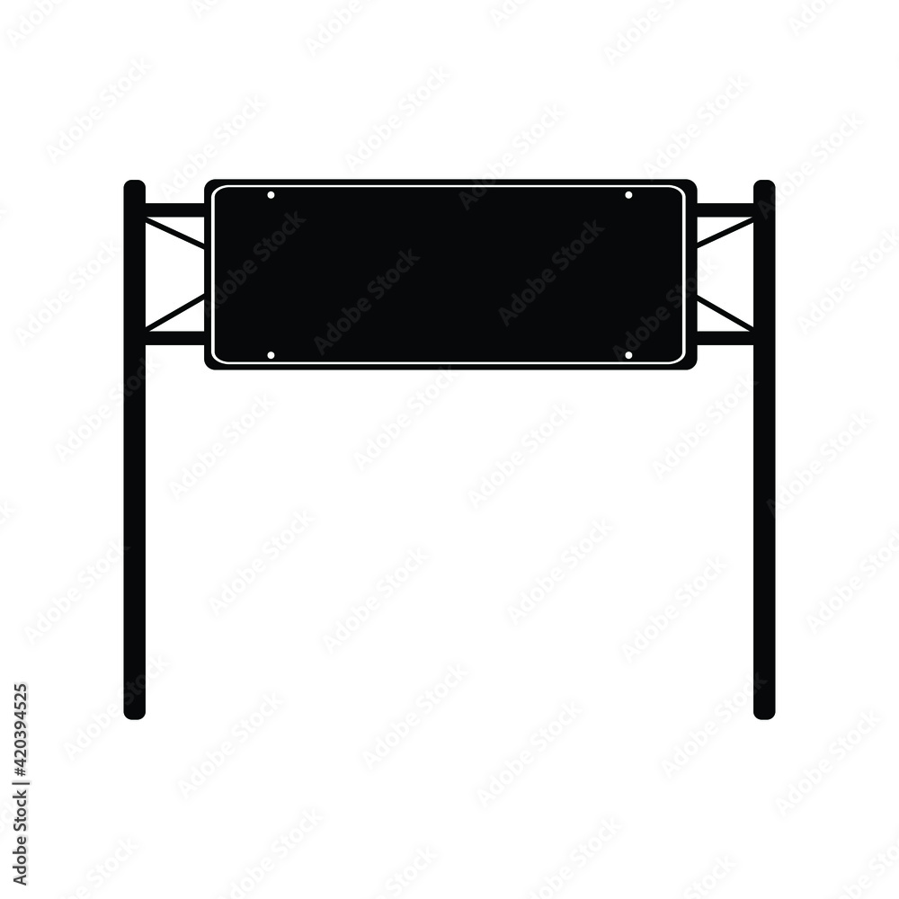 Road signs blank icons. Vector black street signs templates for ...