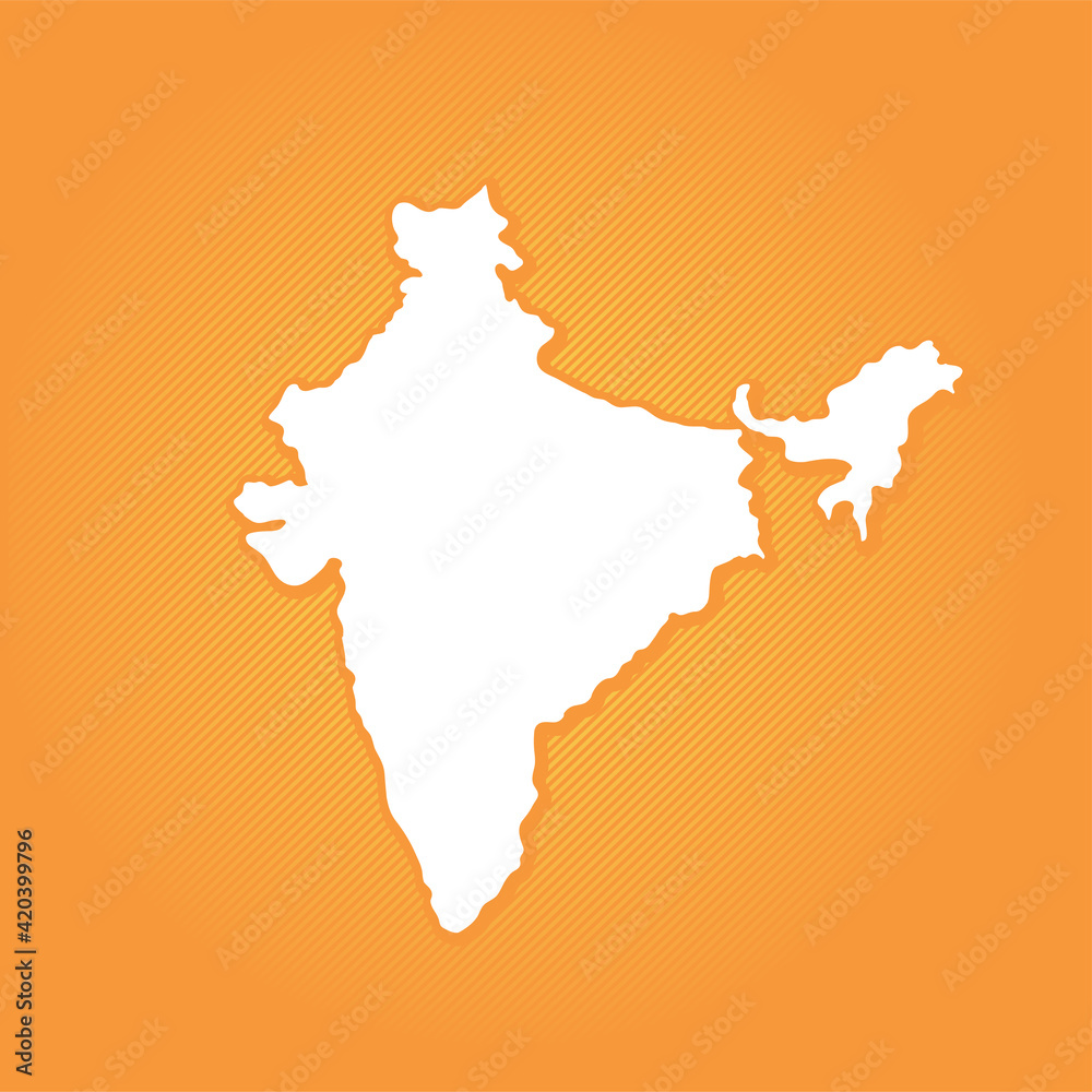 simple outline map of india Stock Vector | Adobe Stock