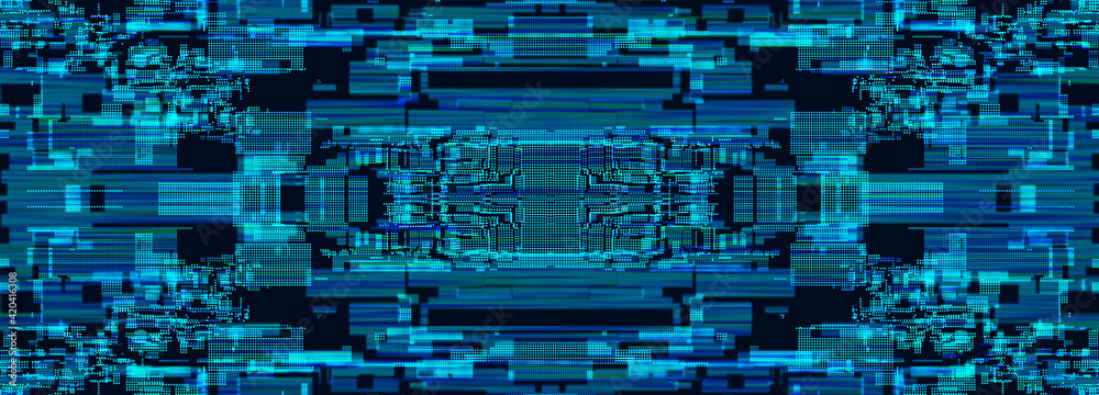 Abstract technology background. Computer matrix. Futuristic cyber ...