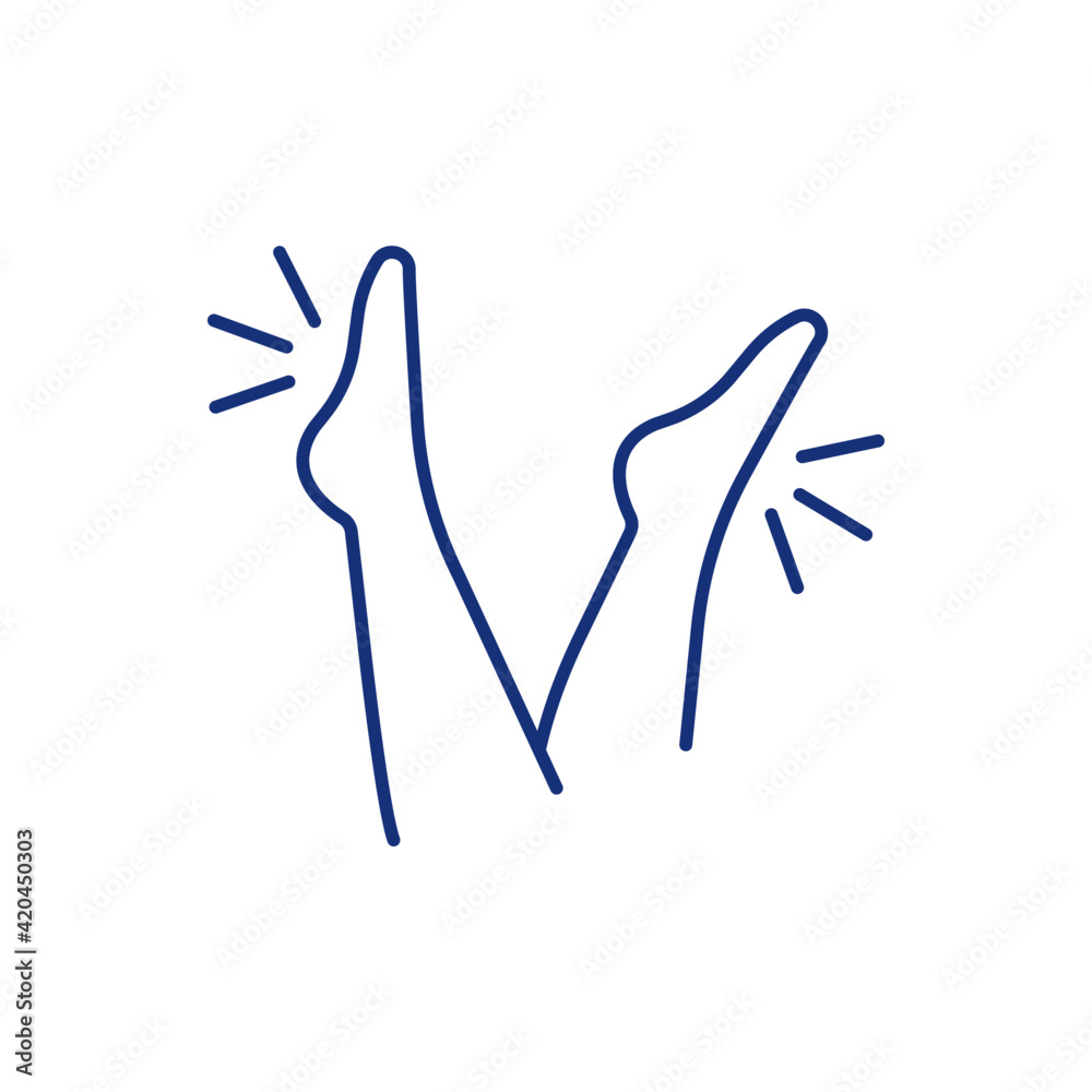 Restless legs syndrome RGB color icon. Uncomfortable sensations in legs ...