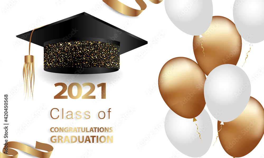 Vetor de graduation greetings, realistic graduation cap, greeting ...