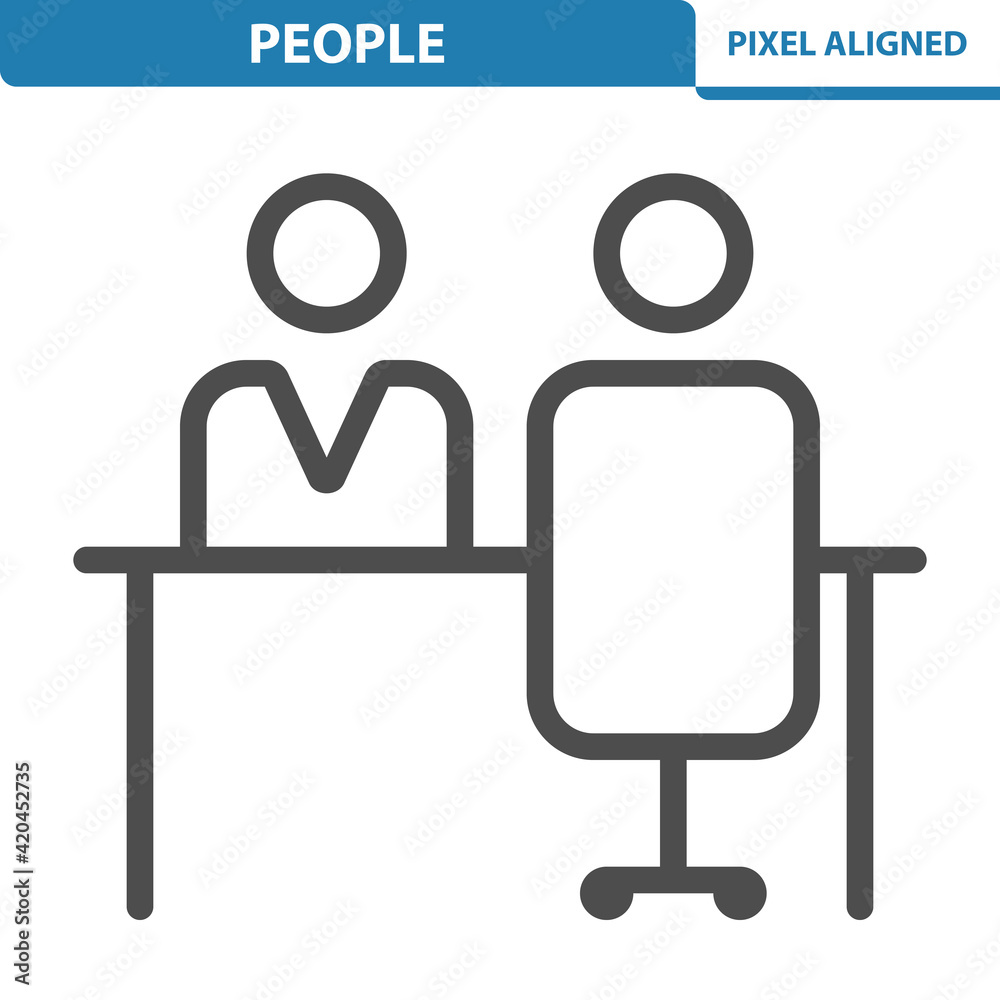 Meeting, Job Interview, People Icon Stock Vector | Adobe Stock
