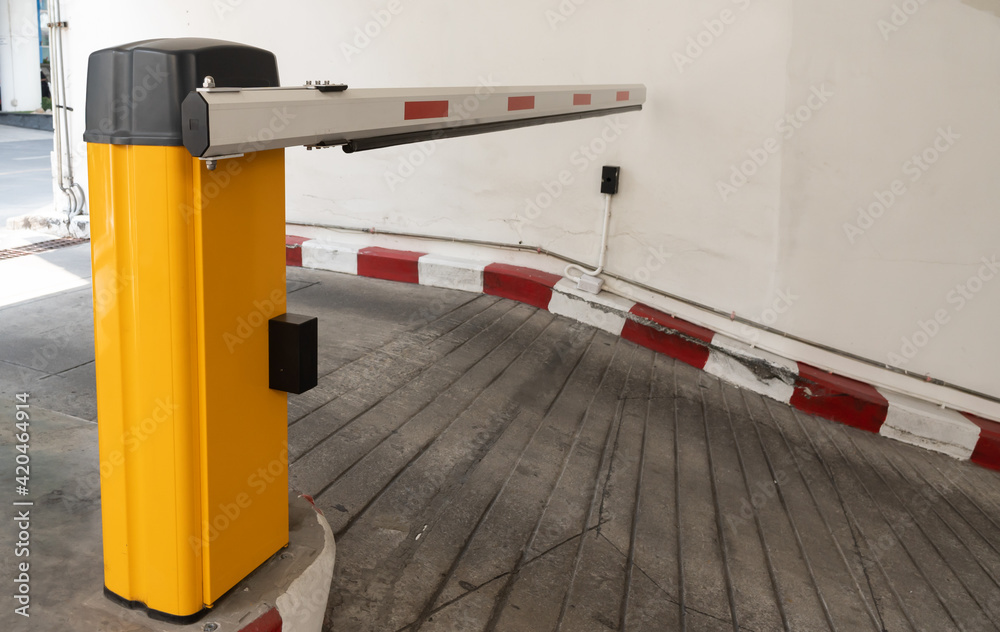 car park barrier, automatic entry system of underground parking lot ...