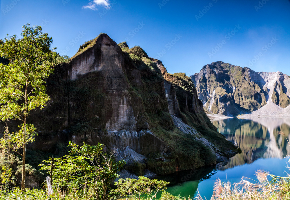 lake formed inside the crater of the volcano Mt. Pinatubo in Zambales ...